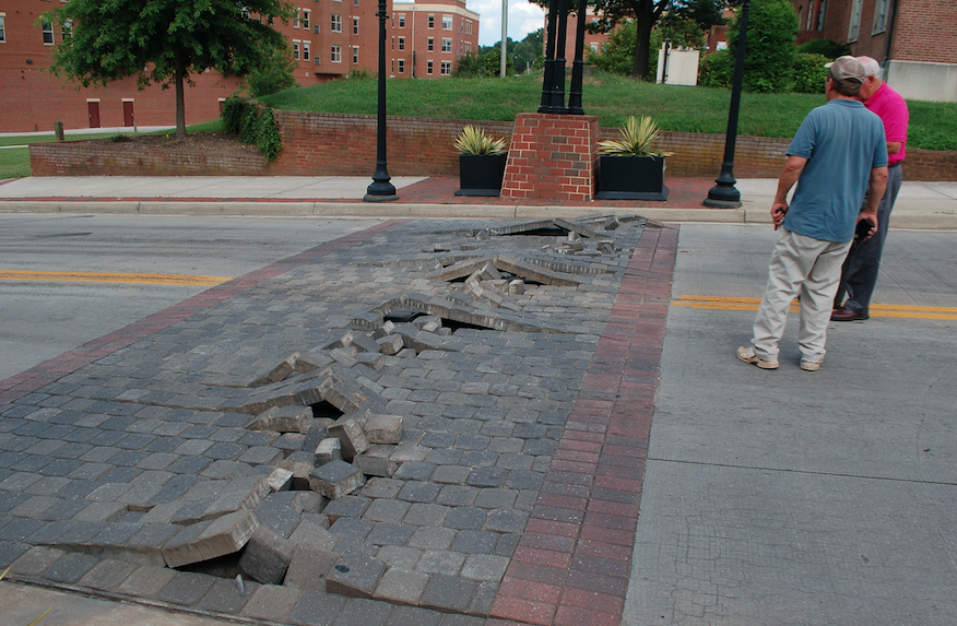 Main Street reopens after buckled pavers cause delays | The Farmville ...