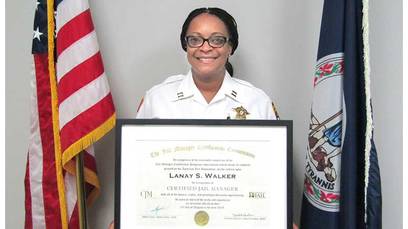 Walker earns National Jail Manager Certification | The Farmville Herald
